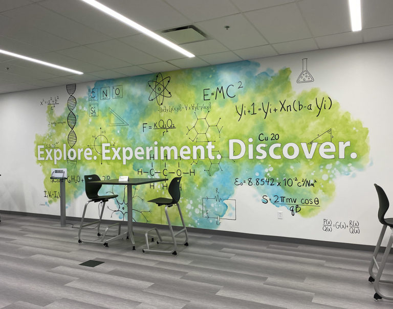 School Science and Math Mural - Linette's Painting & Fine Art
